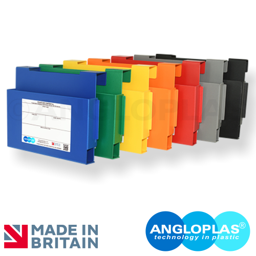PRH36-BLU. Patient Record Holder for Bed End or Trolley. 36mm Capacity ...